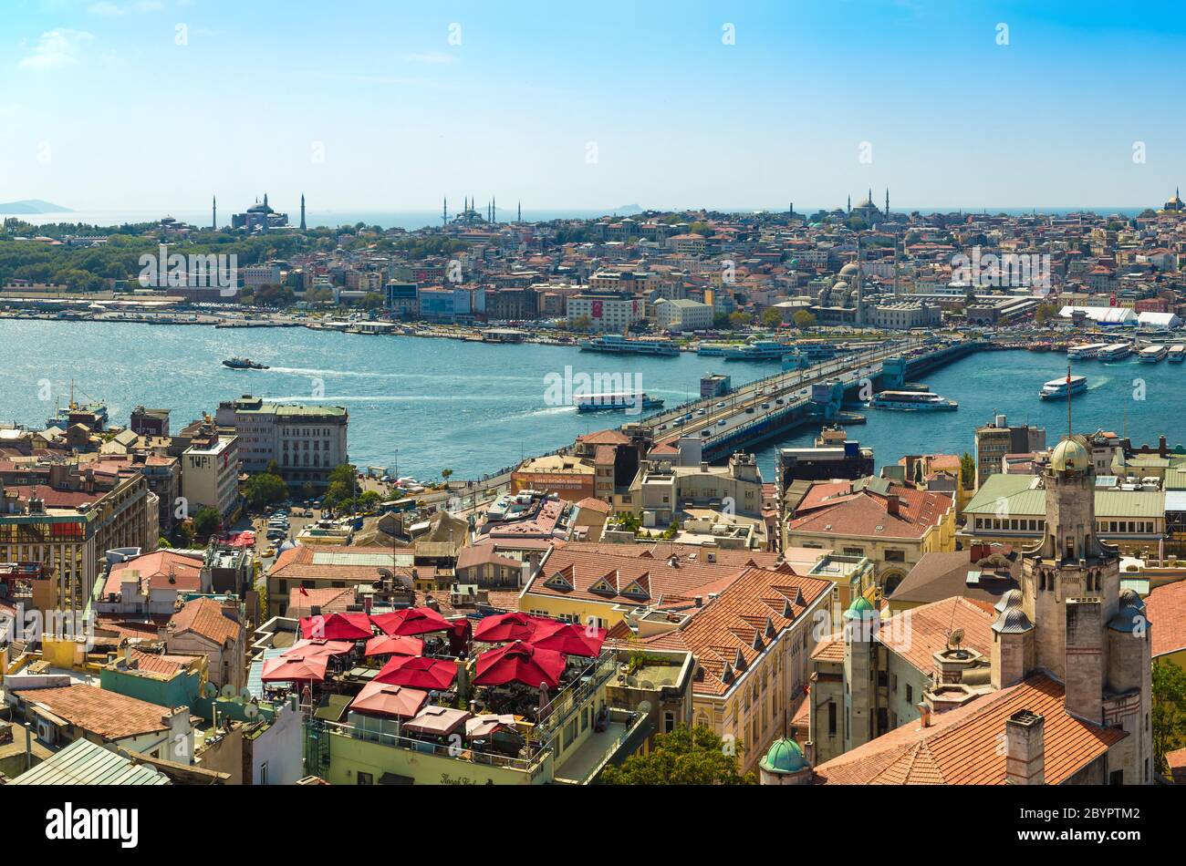 Istanbul panoramic view from Galata tower. Turkey Stock Photo - Alamy