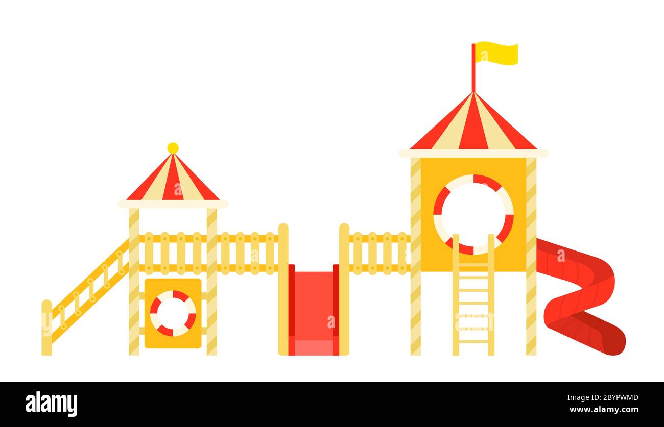 Set of wooden children's towers vector icon flat isolated Stock Vector ...