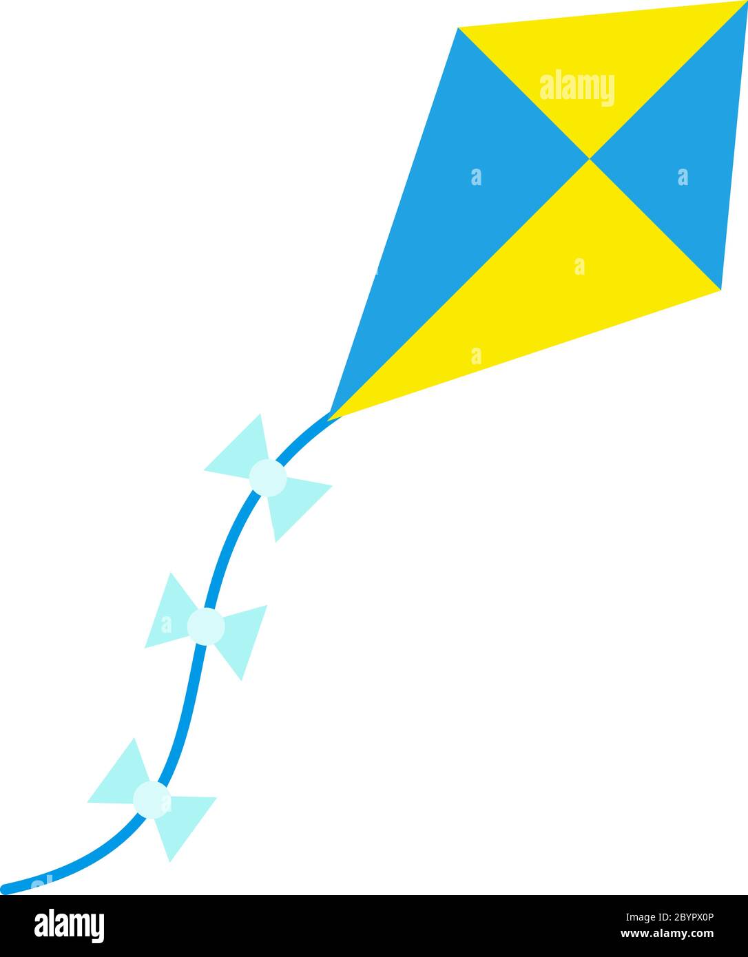 Flying kite with tail vector icon flat isolated Stock Vector Image ...