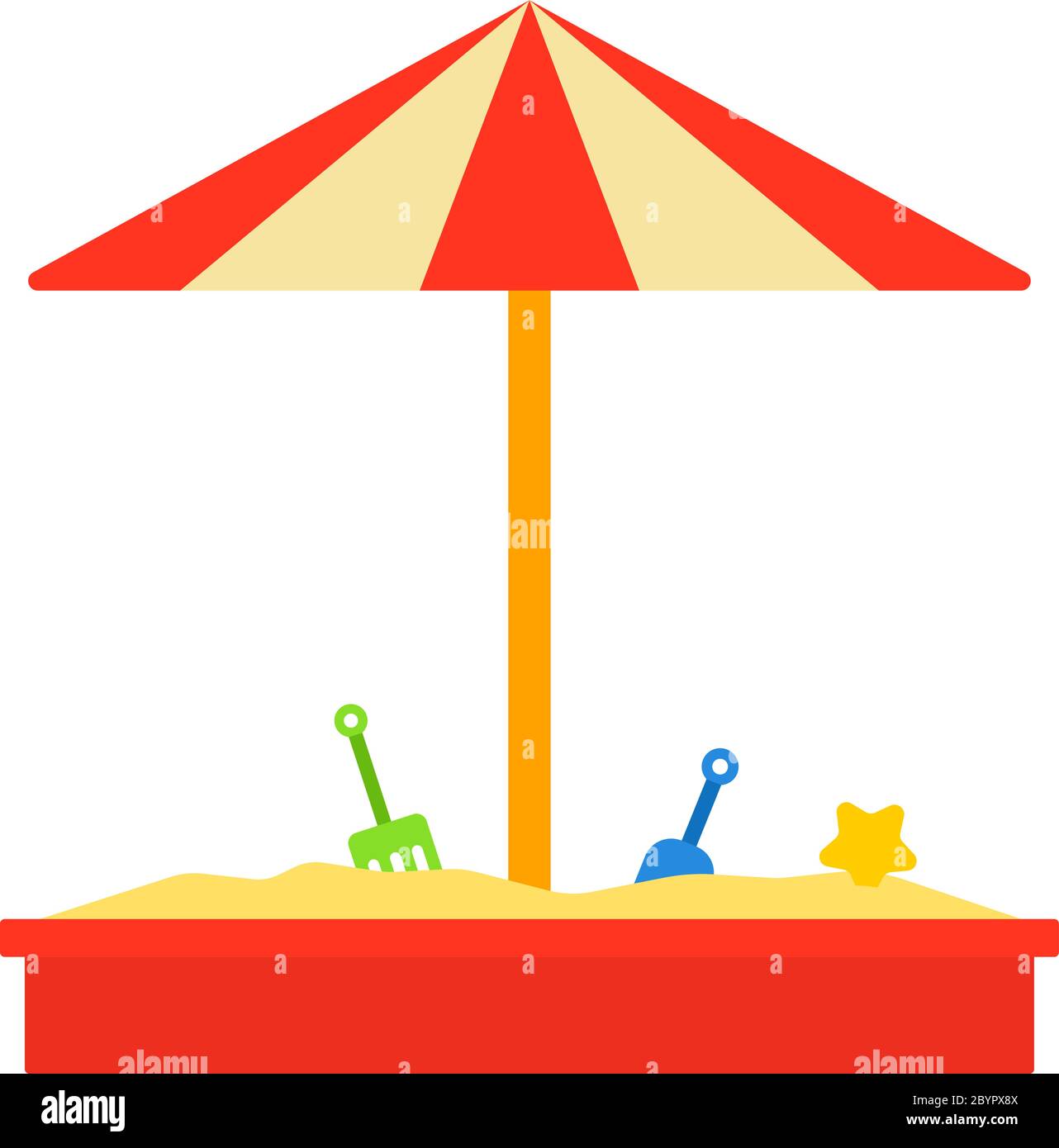 Sandbox with roof vector icon flat isolated Stock Vector Image & Art ...