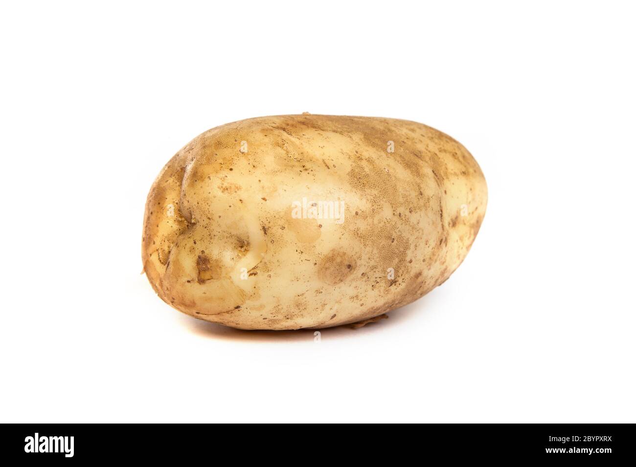 One potato isolated on white Stock Photo - Alamy