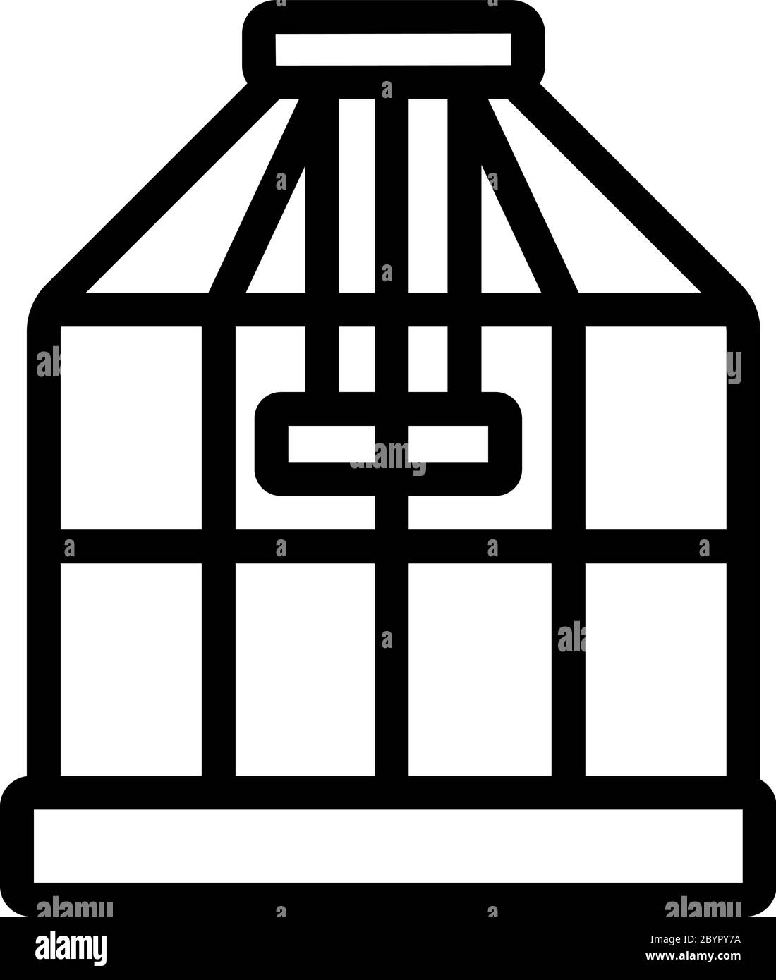 cage for domestic bird icon vector outline illustration Stock Vector ...