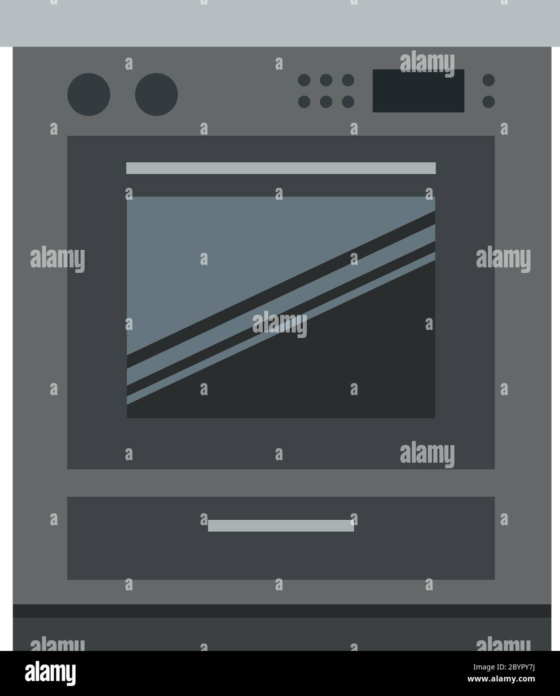 Kitchen electric stove vector flat isolated Stock Vector Image & Art ...