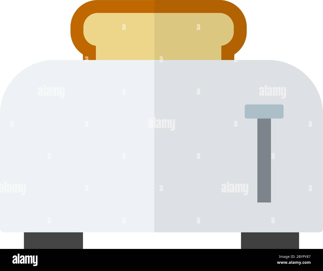 Toaster with a slice of bread vector flat isolated Stock Vector Image ...