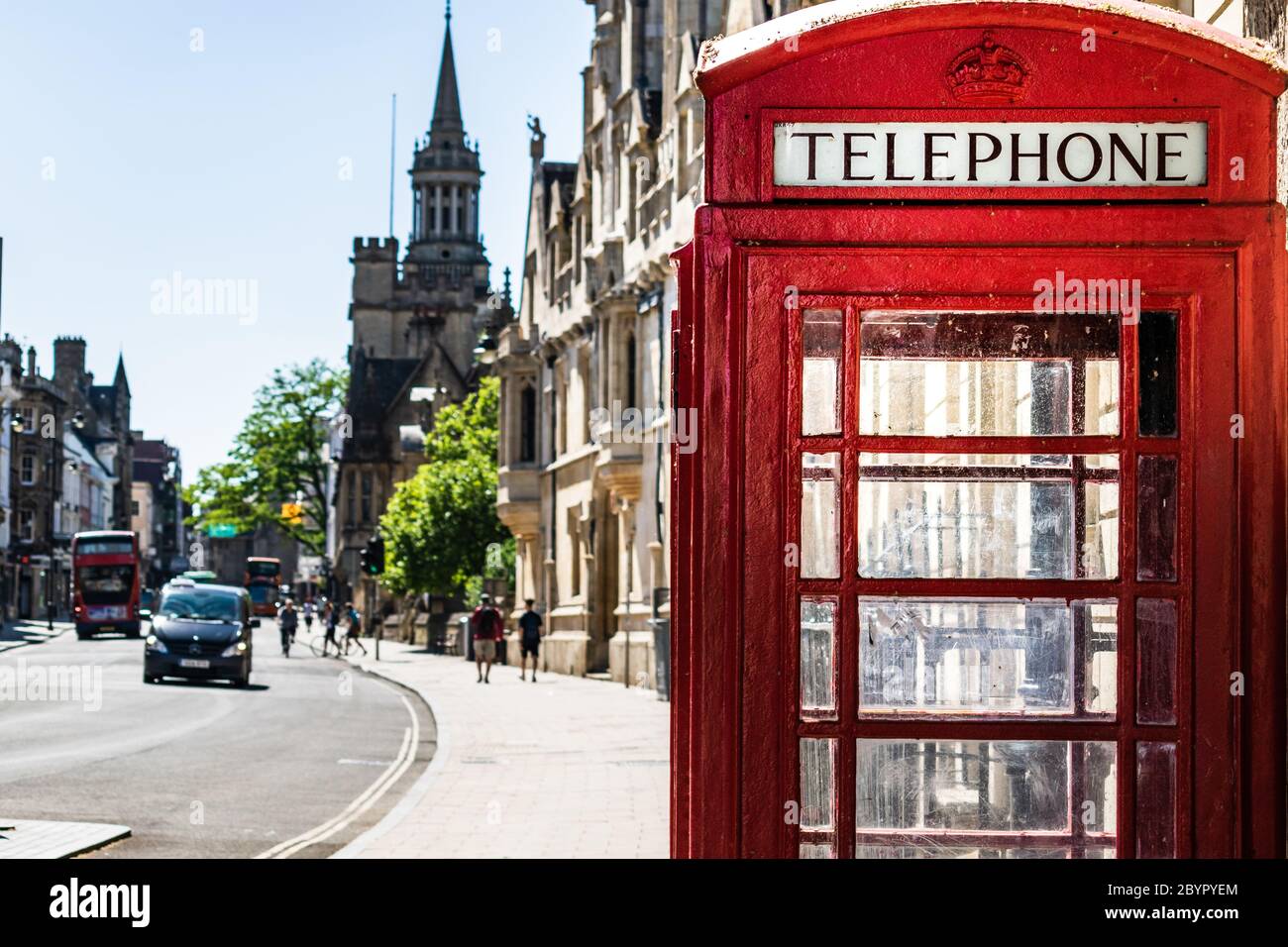Telephone booth in Centre Oxford Stock Photo - Alamy