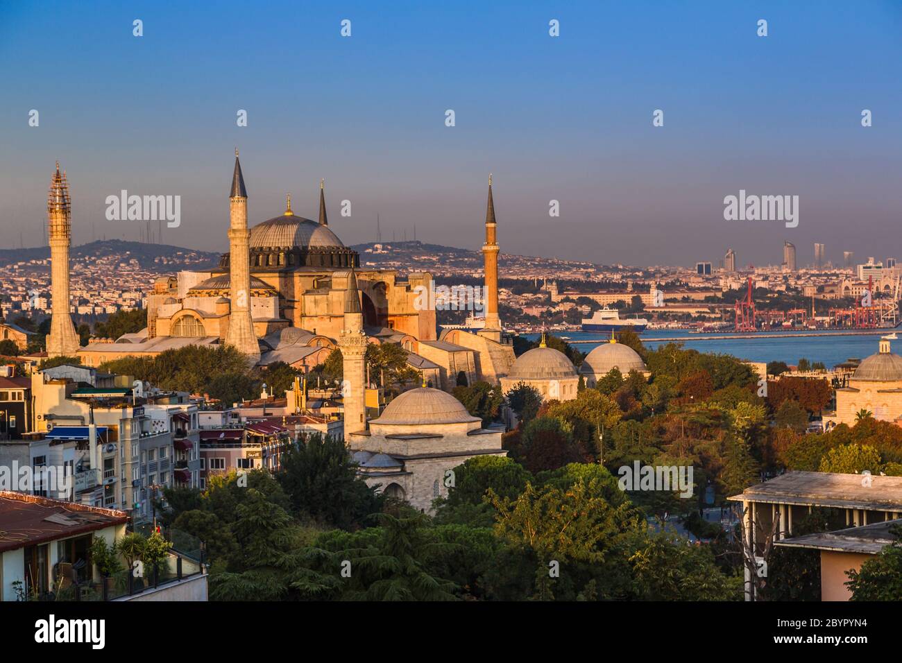 Hagia Sophia, the monument most famous of Istanbul - Turkey Stock Photo ...