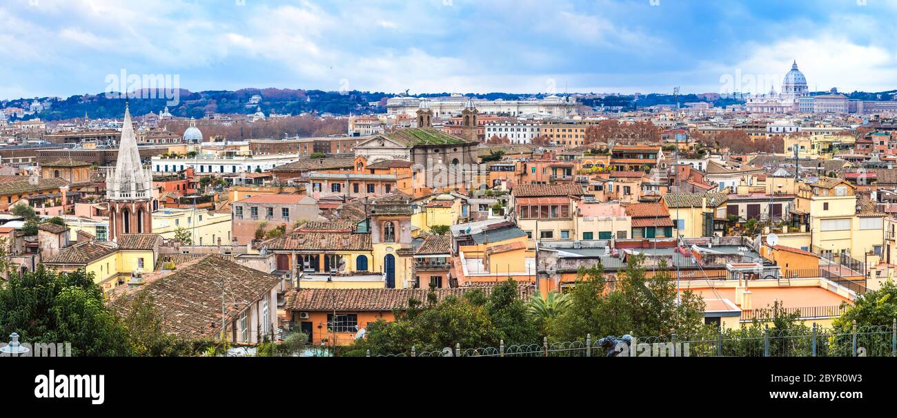 Italy. Rome. Rome skyline. Panorama Stock Photo - Alamy