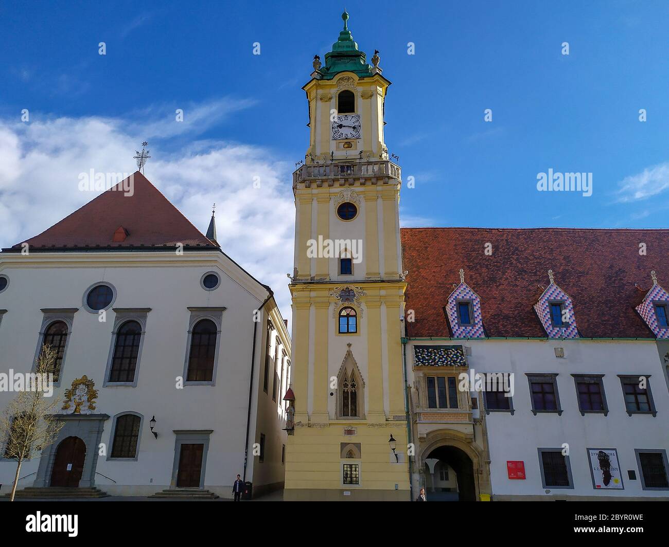 The old centre in Bratislava. Slovak architecture is simple but very ...