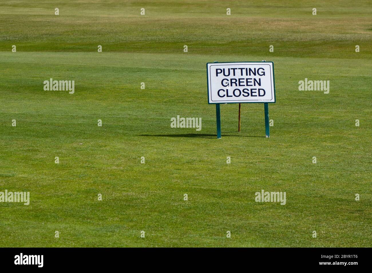 Putting Green Closed sign at Glen Golf Club, due to Coronavirus ...