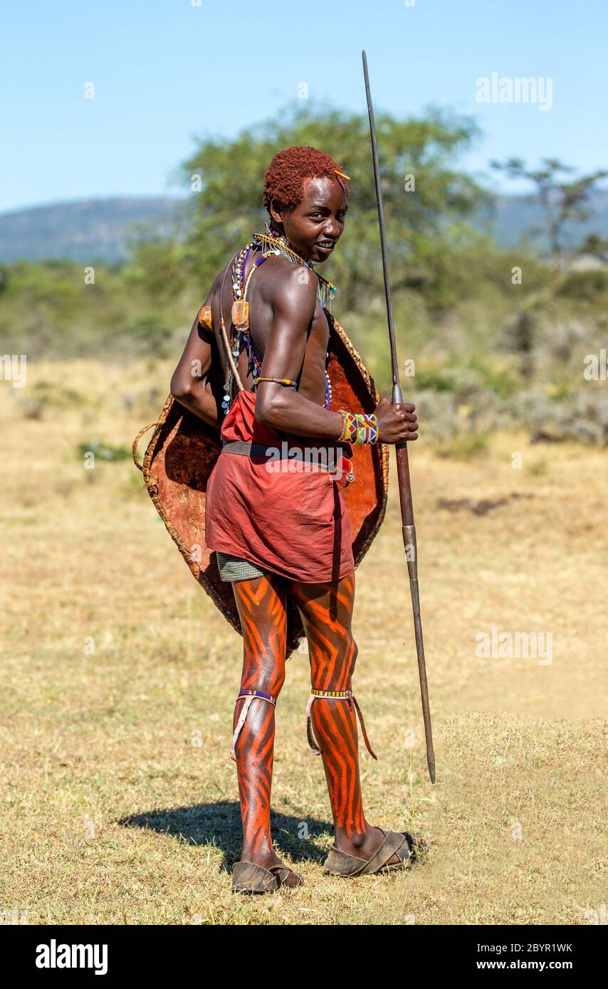 African Warrior With Spear
