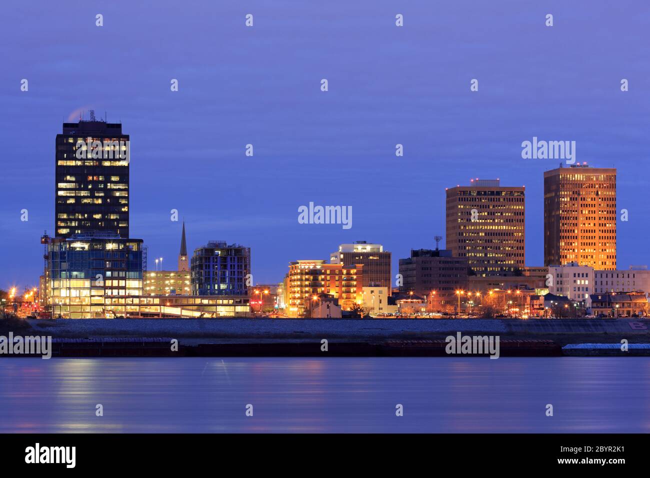 Skyline & Mississippi River, Baton Rouge, Louisiana, USA Stock Photo ...