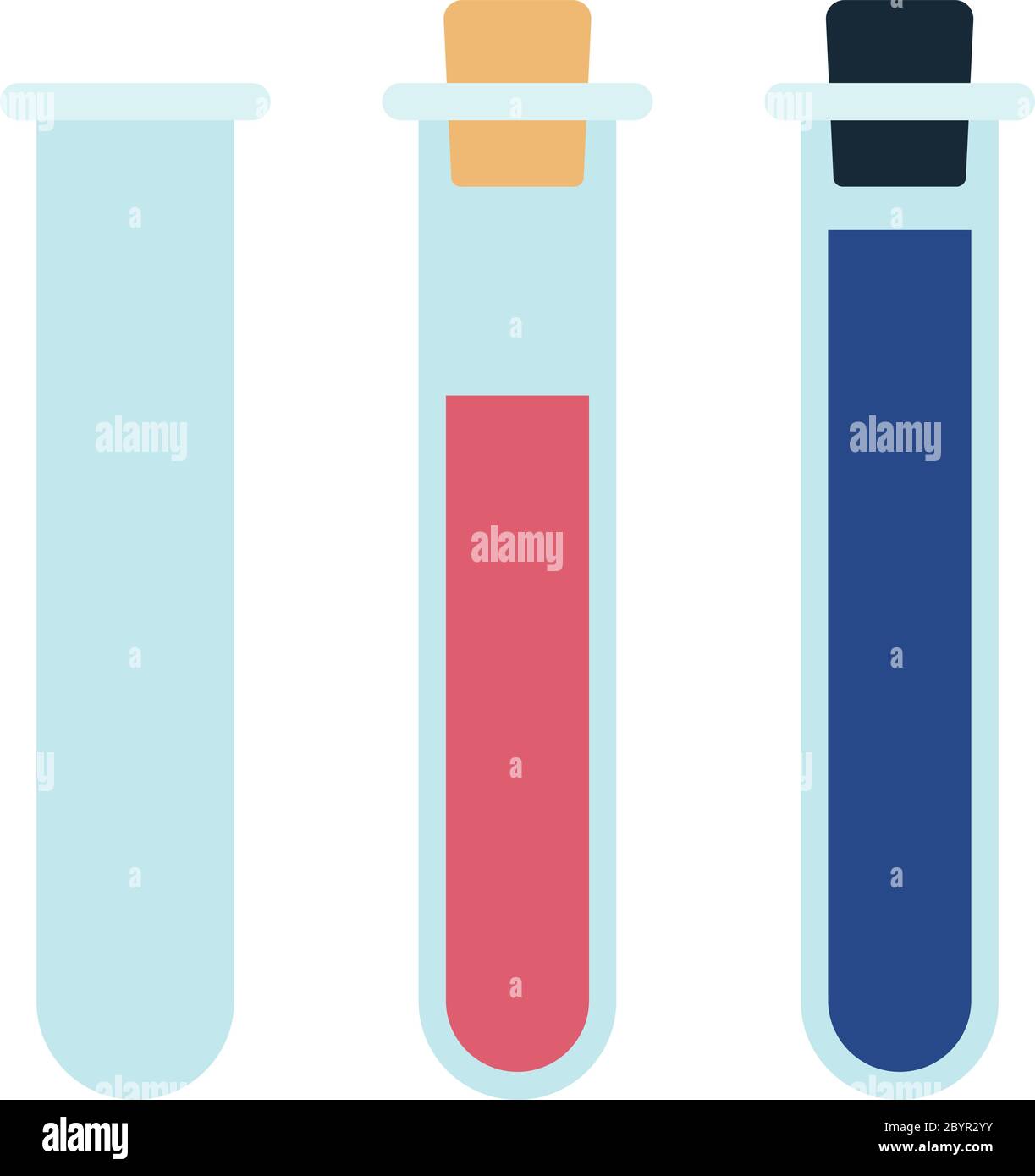 Liquid lab tubes with cork vector icon flat isolated Stock Vector Image ...