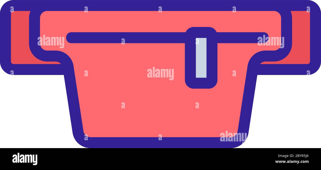 waist bag pouch icon vector outline illustration Stock Vector Image ...