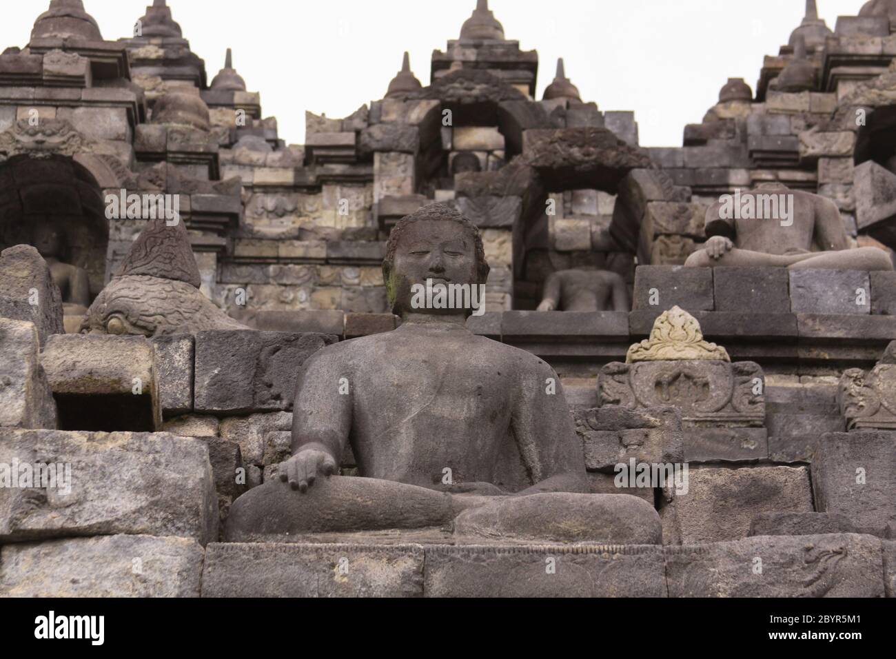 Borobudur temple in Java Indonesia. Candi Borobudur is the largest ...