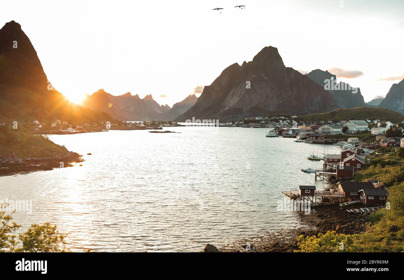 Reine Village on the Lofoten Islands, Norway. The Typical Norwegian ...