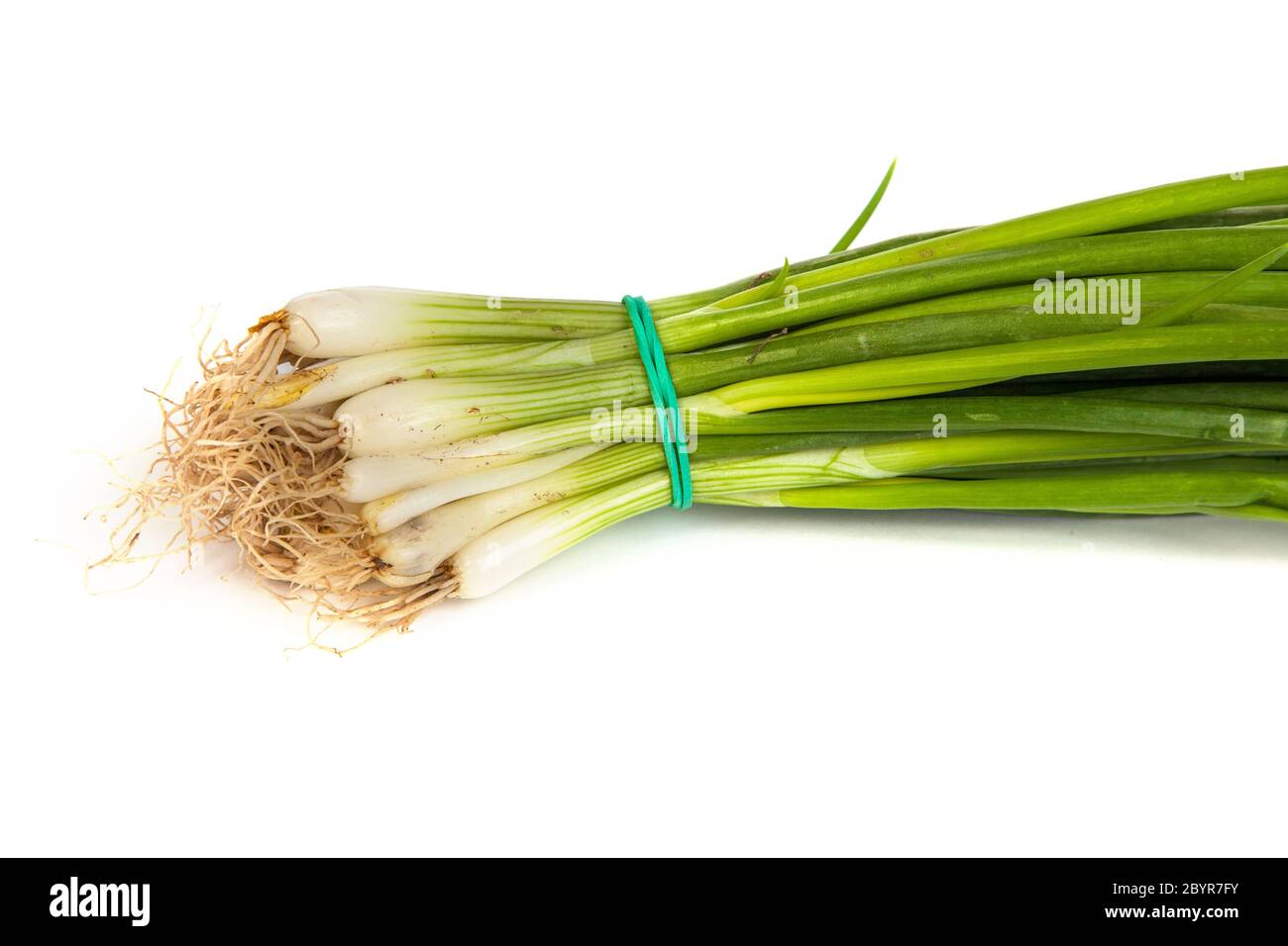 Fresh scallions isolated on white Stock Photo - Alamy