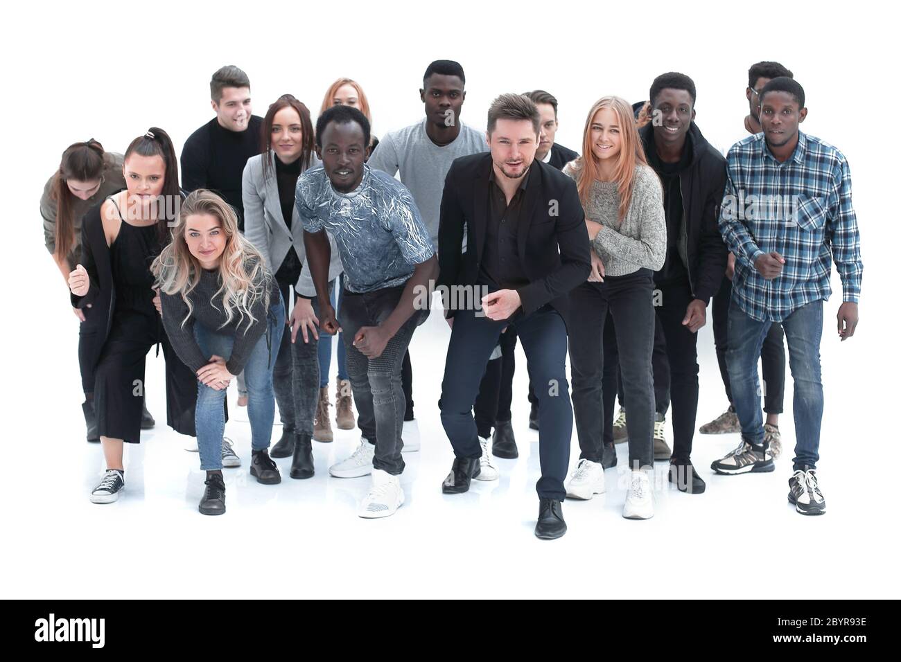 group of young successful people run Stock Photo - Alamy