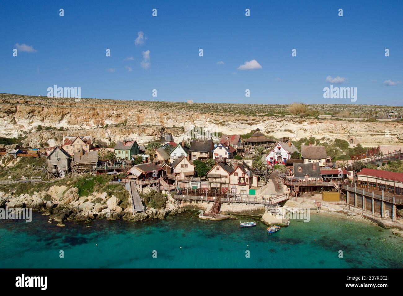 MELLIEHA, MALTA - DEC 30th, 2019: View of Popeye Village. Popeye ...
