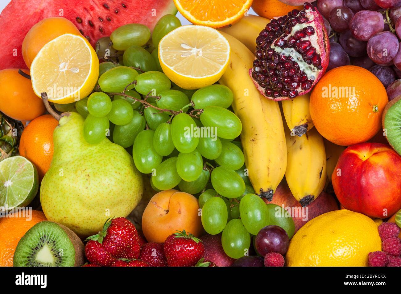 Huge group of fresh fruits Stock Photo - Alamy