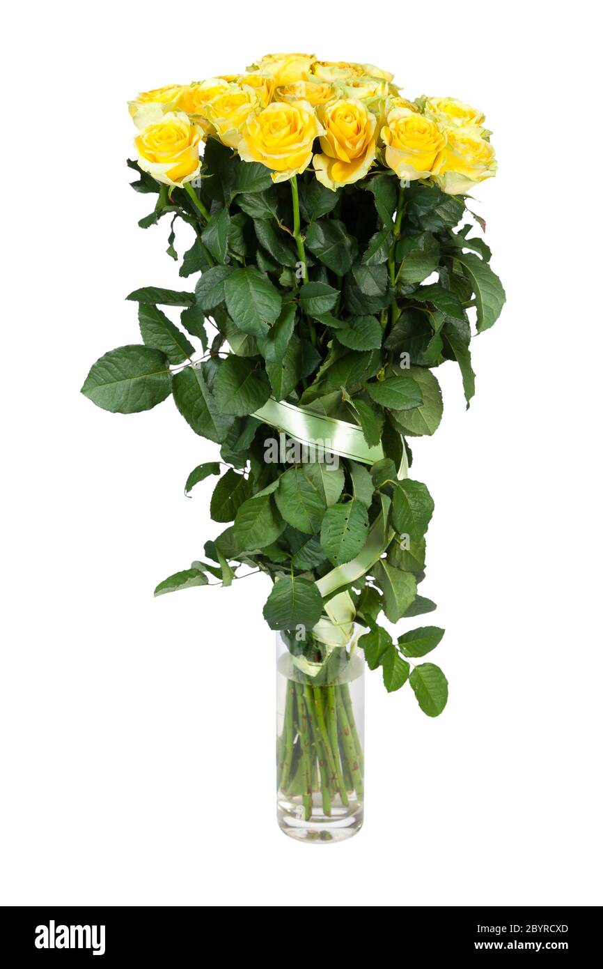 Group of fresh yellow roses Stock Photo - Alamy