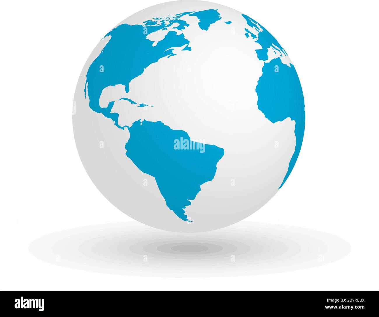 3D Earth globe. Vector EPS10 illustration of planet with blue ...