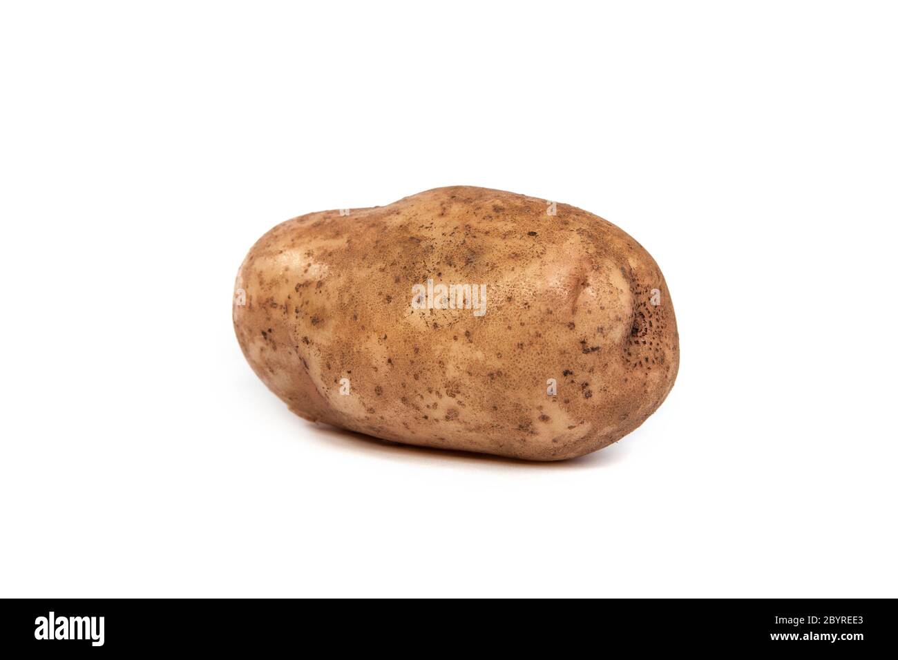 One potato isolated on white Stock Photo - Alamy