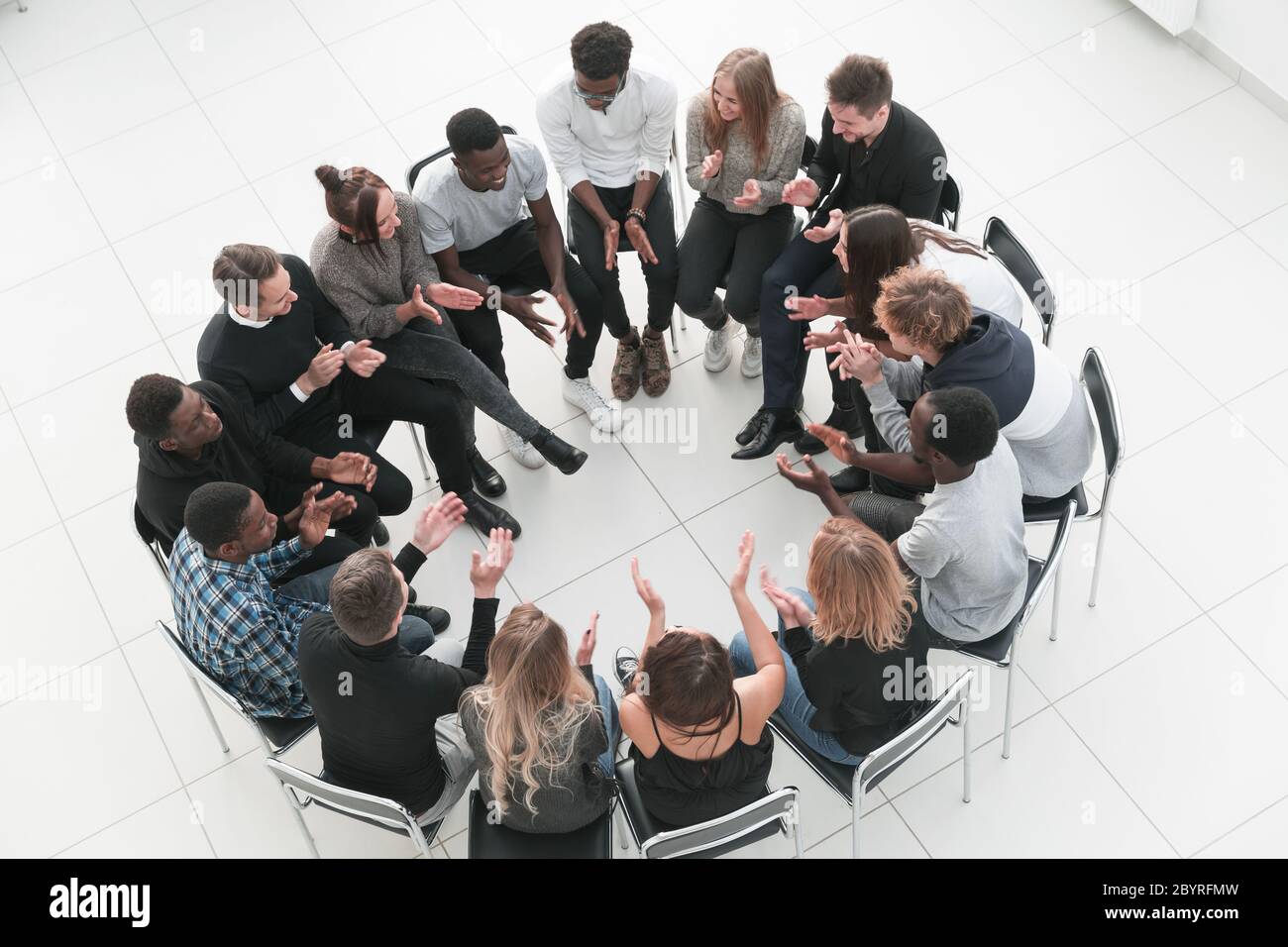Business Team Training Listening Meeting Concept Stock Photo - Alamy