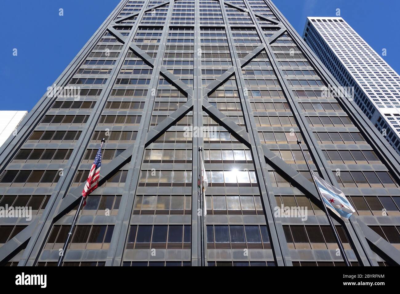 CHICAGO, IL -31 MAY 2020- View of the landmark John Hancock Center from ...