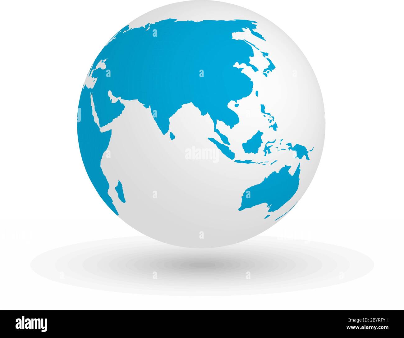 3D Earth globe. Vector EPS10 illustration of planet with blue ...