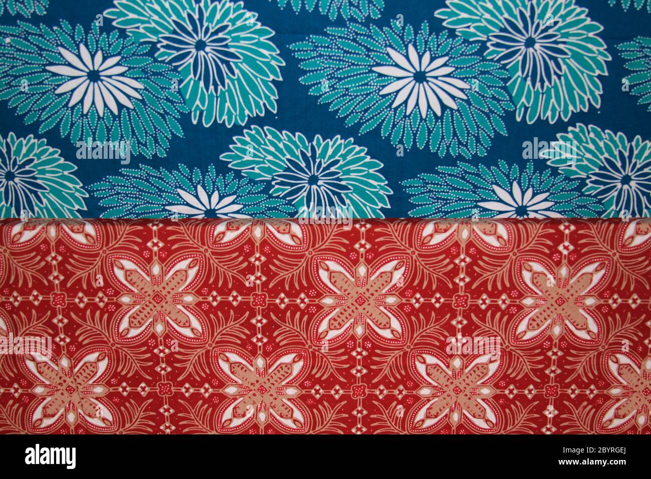Batik motif sample designs from Java, Indonesia. It depicts floral and ...
