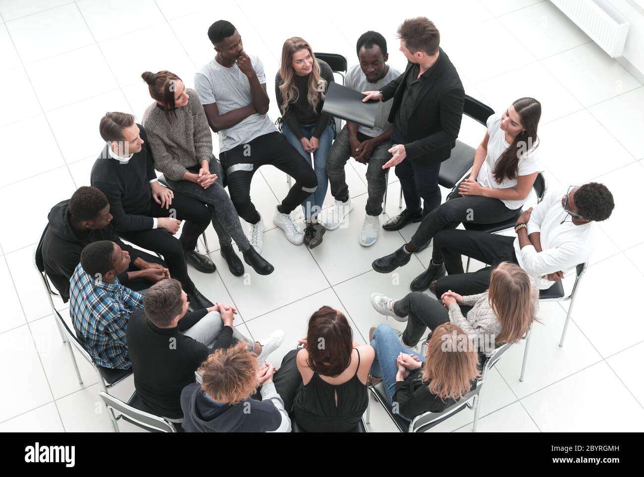 Boardroom person addressing group hi-res stock photography and images ...