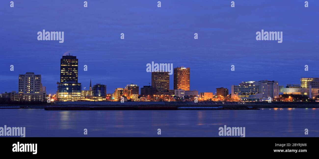 Skyline & Mississippi River, Baton Rouge, Louisiana, USA Stock Photo ...