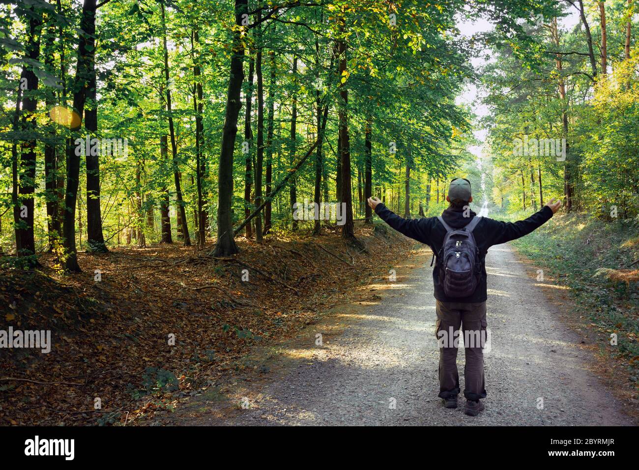 Backpack road trip hi-res stock photography and images - Alamy
