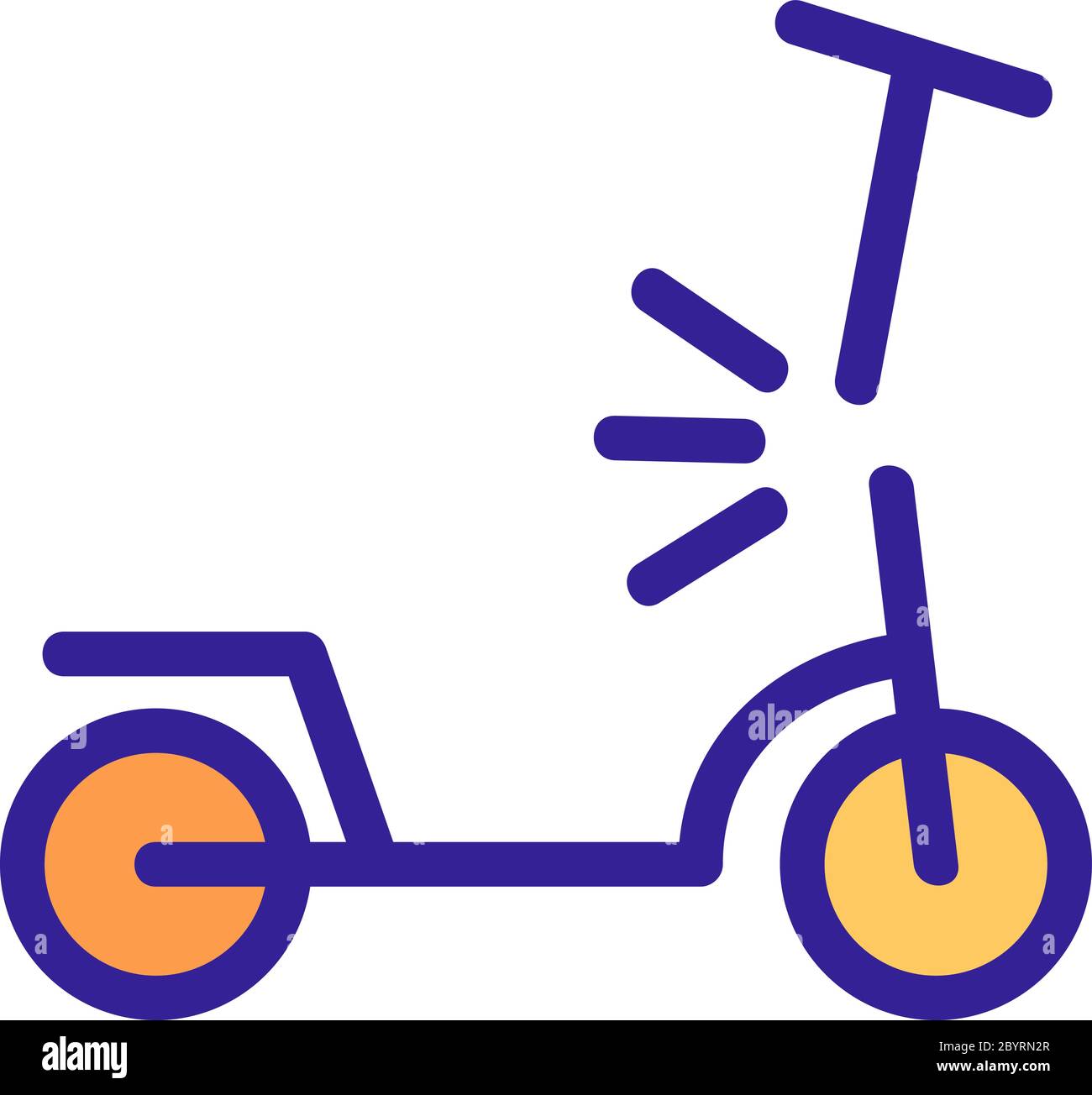 broken scooter icon vector outline illustration Stock Vector Image ...