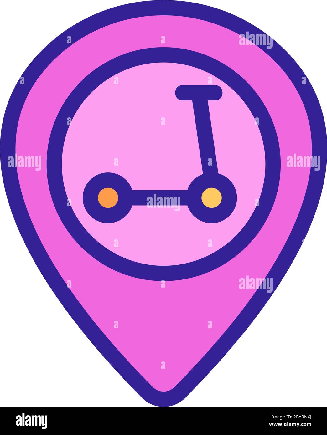 scooter location gps mark icon vector outline illustration Stock Vector ...