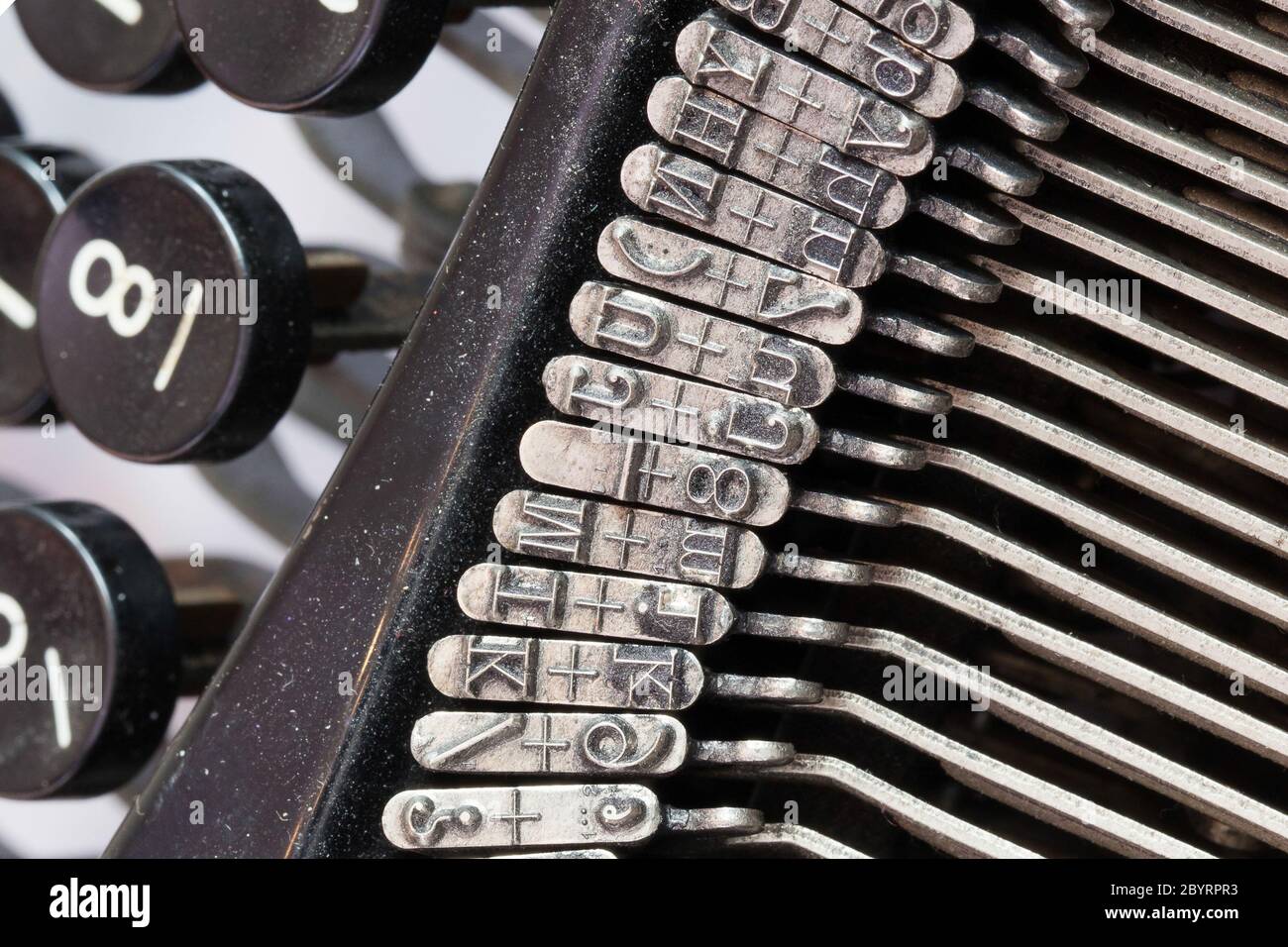 Detail of an old typewriter Stock Photo - Alamy