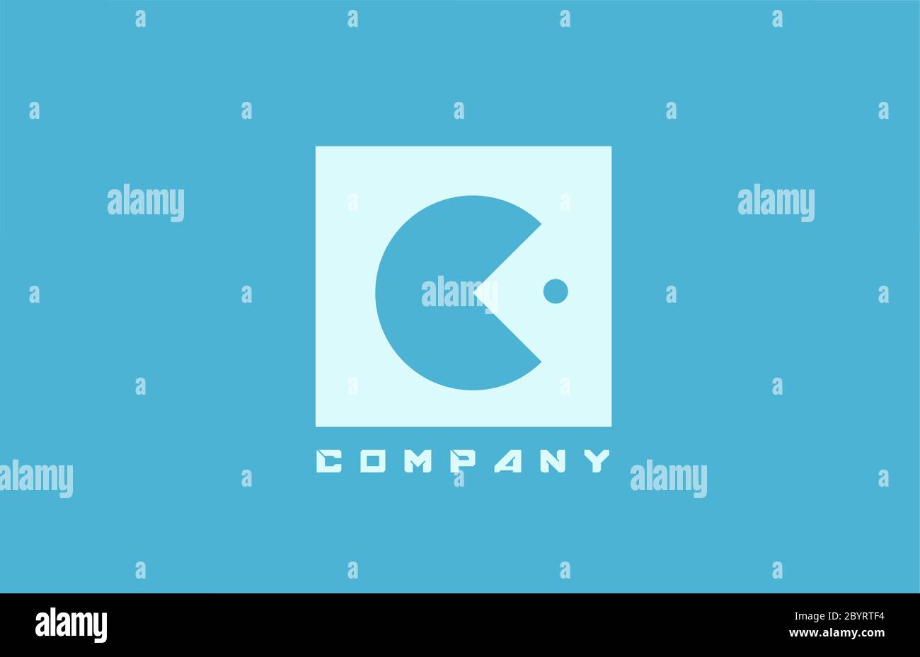 blue white C alphabet letter logo icon for company and business with ...