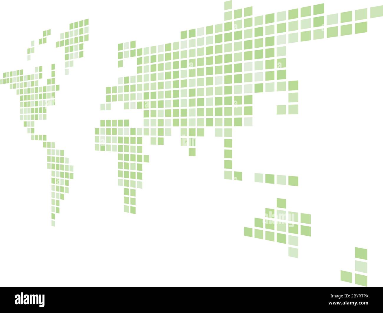 Pixelized map of World. Side perspective. Black vector map Stock Vector ...