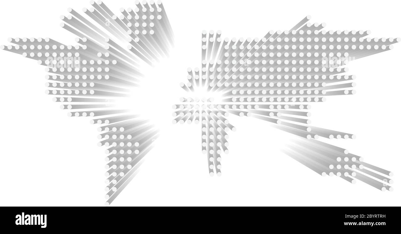 Modern dotted World map. Futuristic technology design on white ...