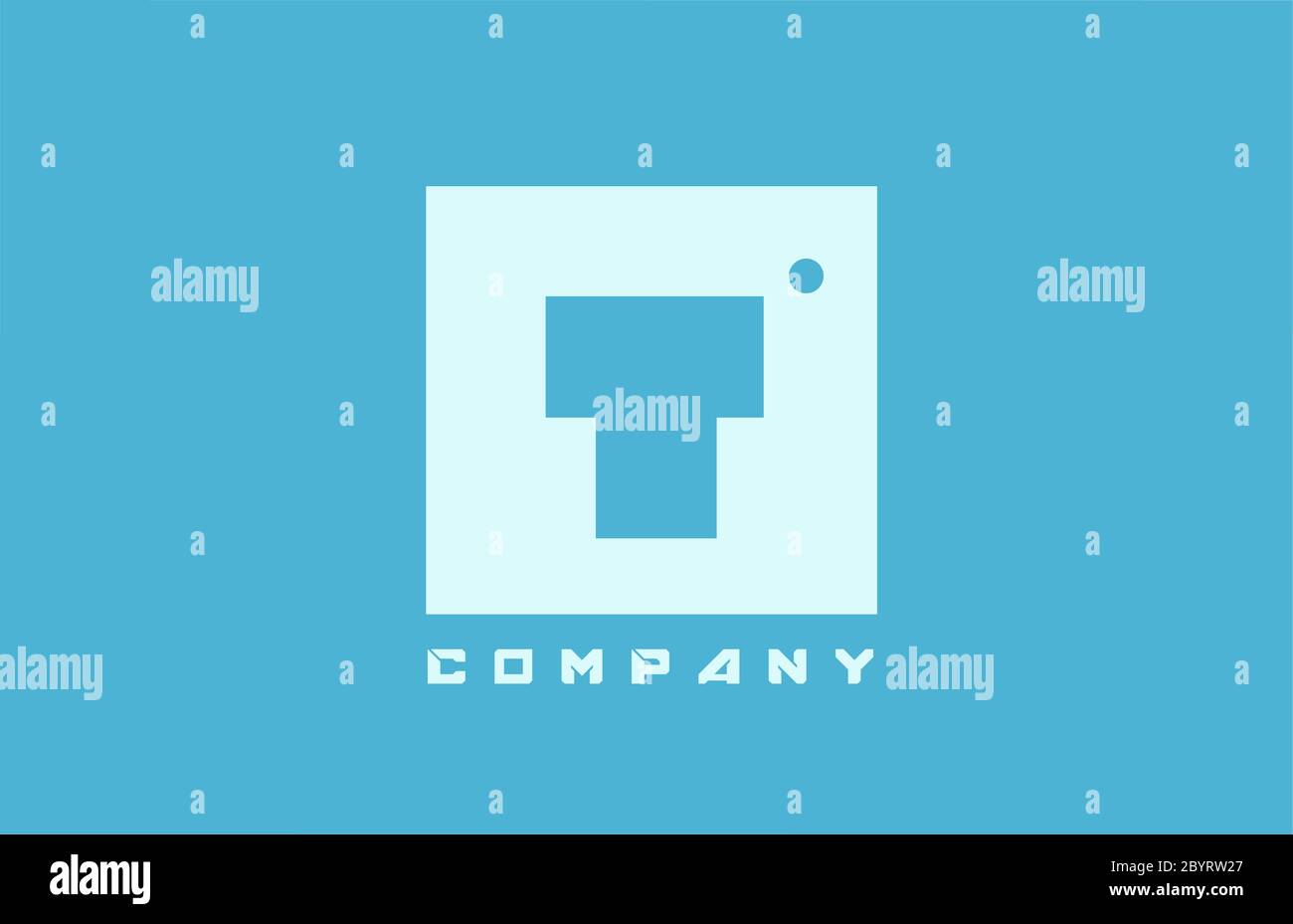 blue white T alphabet letter logo icon for company and business with ...