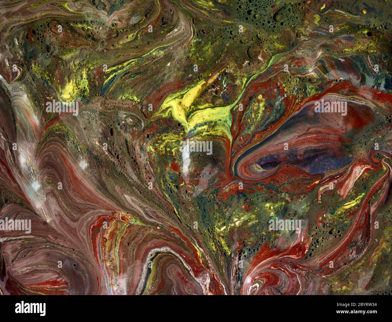 Abstract of colourful and transient paint swirls Stock Photo - Alamy