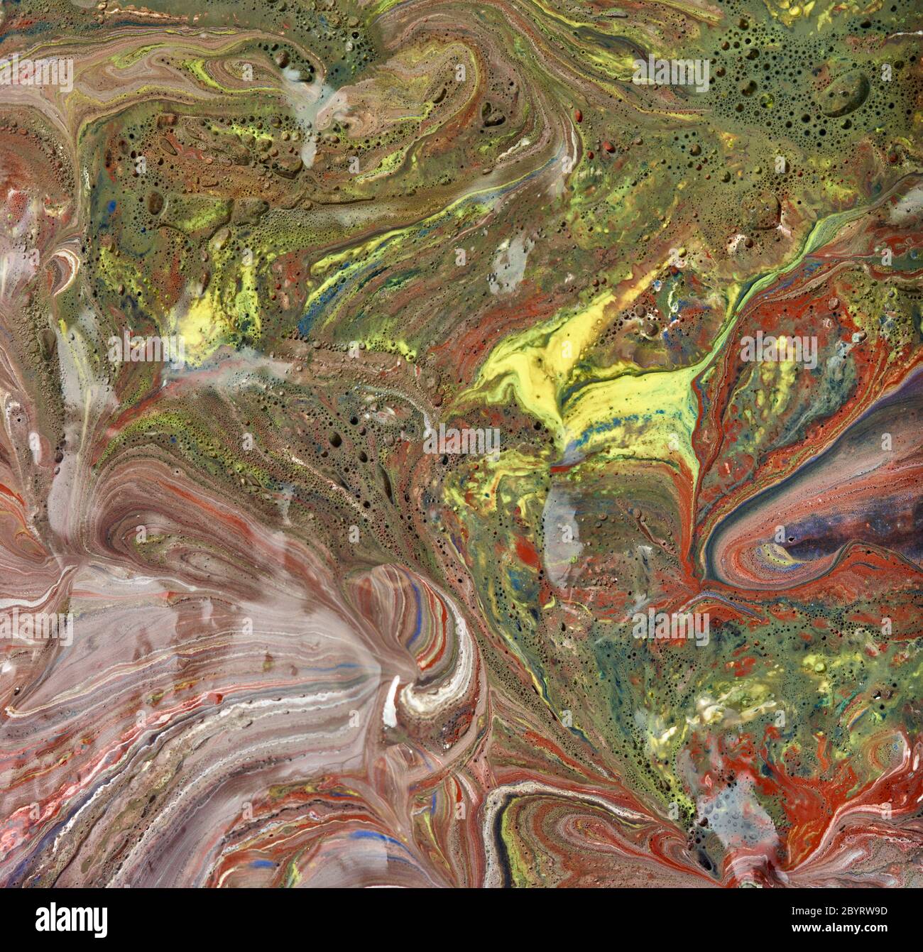 Abstract of colourful and transient paint swirls Stock Photo - Alamy