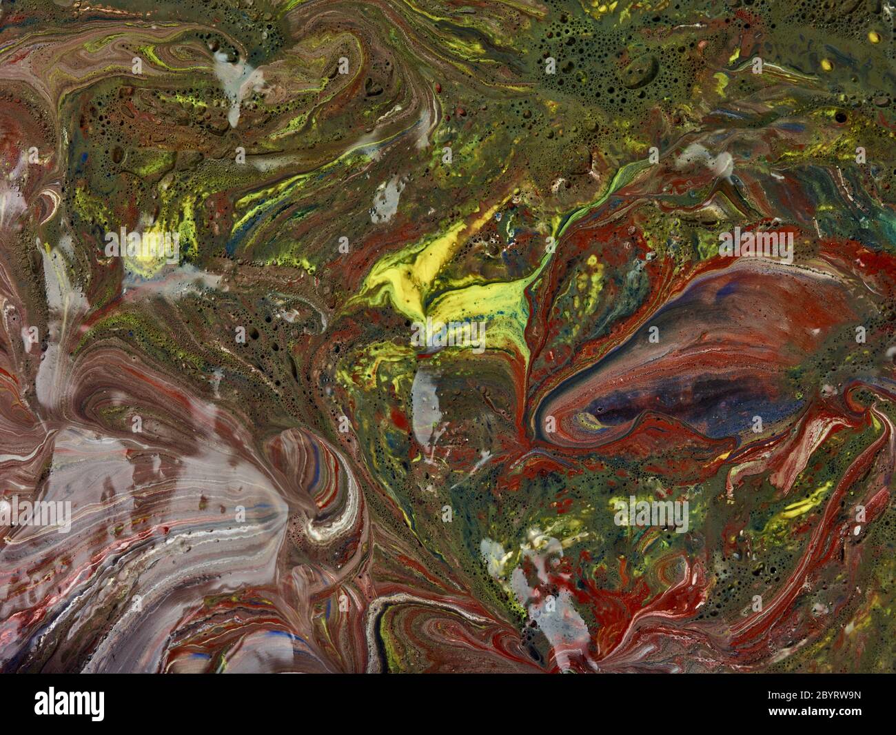 Abstract of colourful and transient paint swirls Stock Photo - Alamy