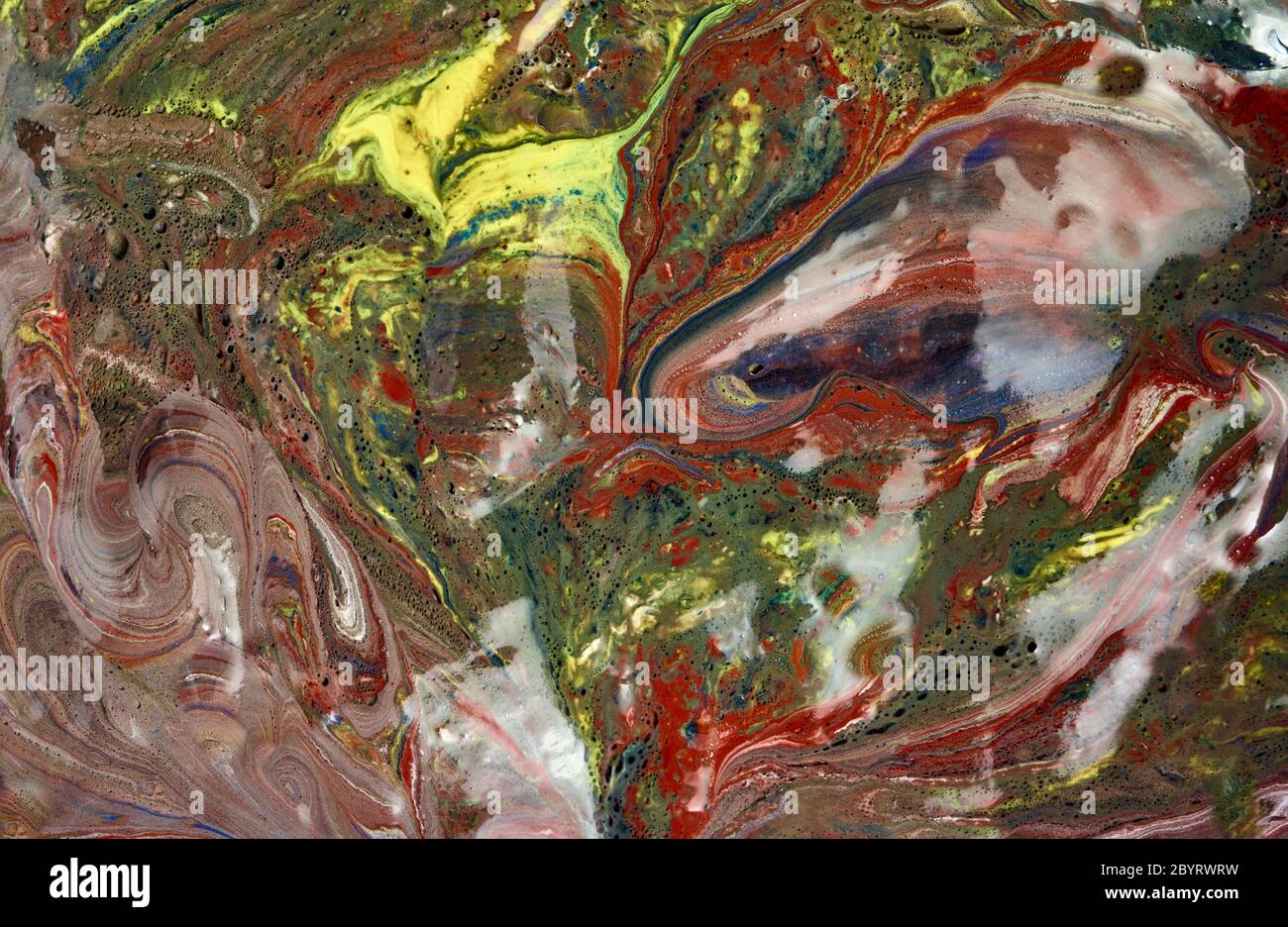 Abstract of colourful and transient paint swirls Stock Photo - Alamy