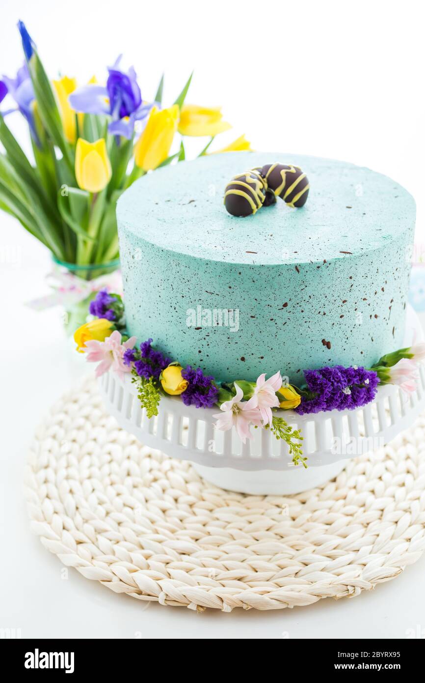 Robins egg cake Stock Photo - Alamy