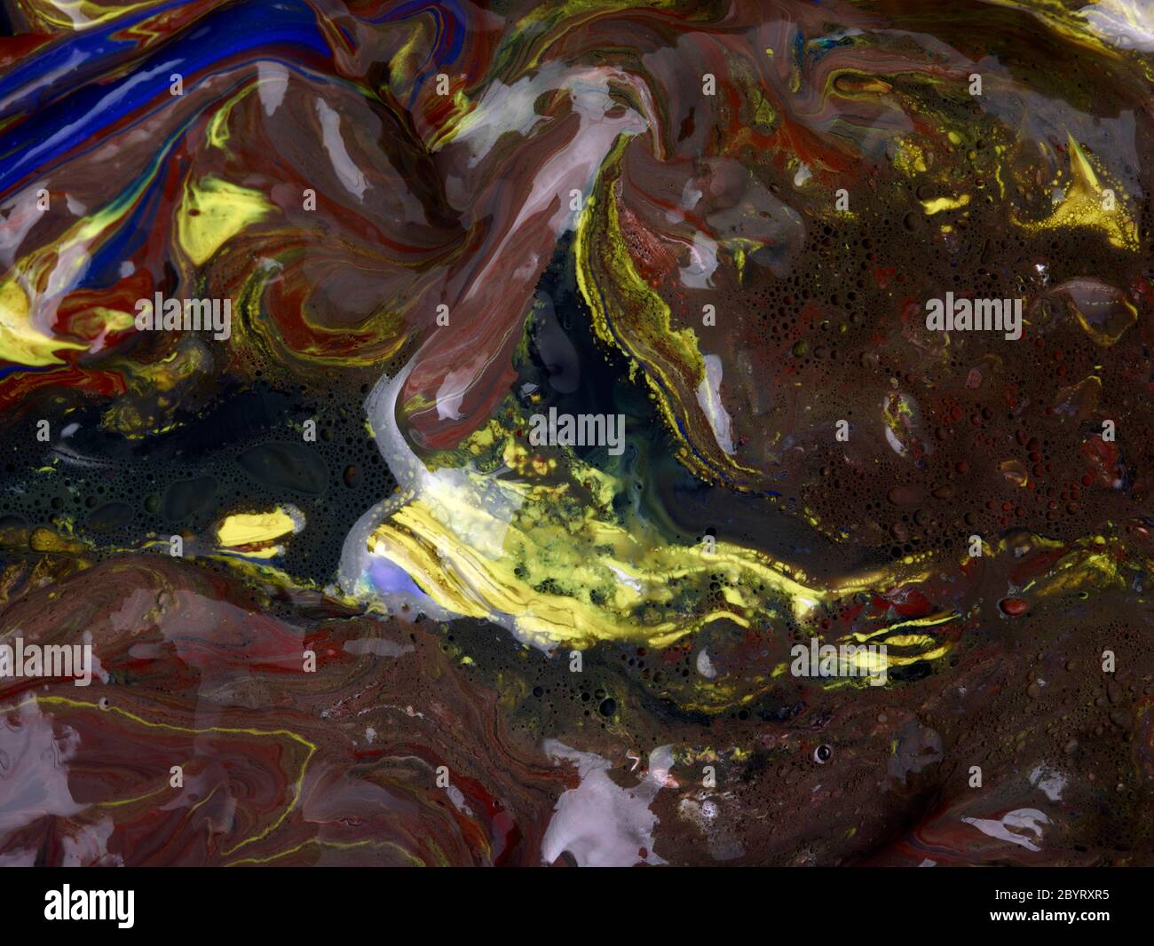 Abstract of colourful and transient paint swirls Stock Photo - Alamy