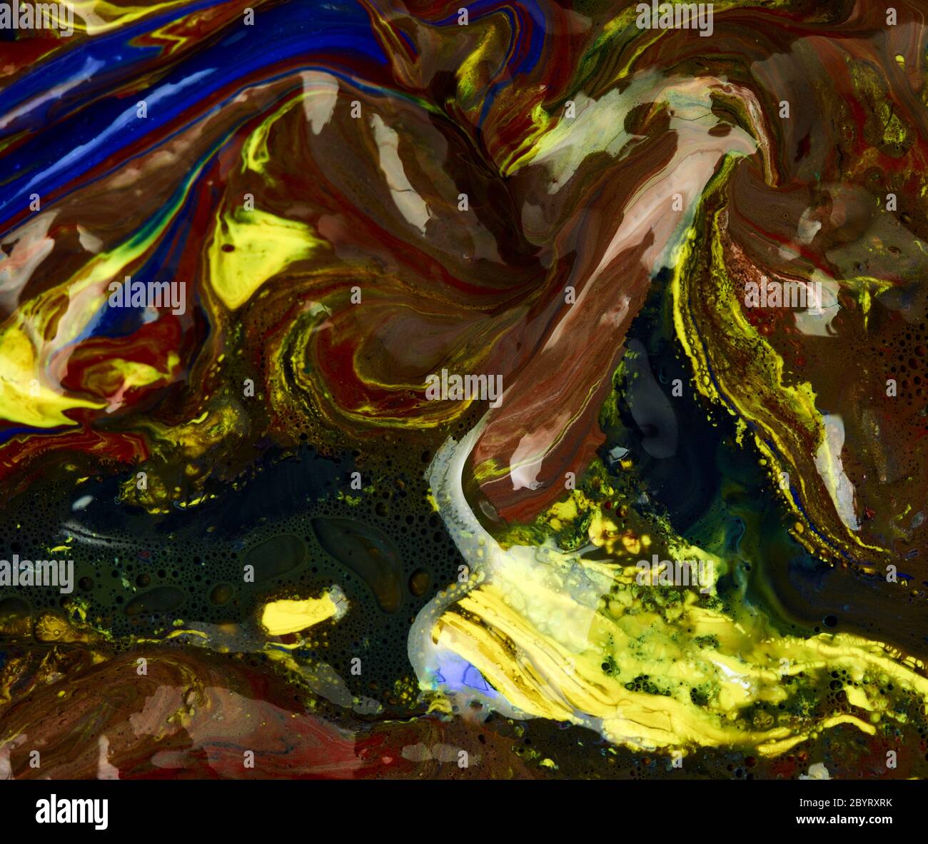 Abstract of colourful and transient paint swirls Stock Photo - Alamy
