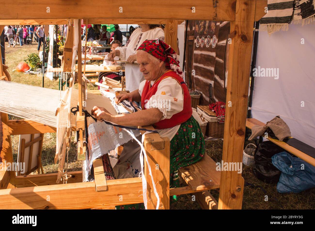 Old Women in Traditional Folk Costume Called 'Kroj' Making Traditional ...