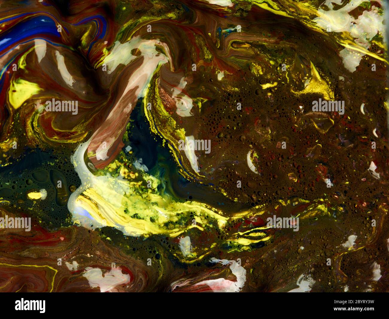 Abstract of colourful and transient paint swirls Stock Photo - Alamy