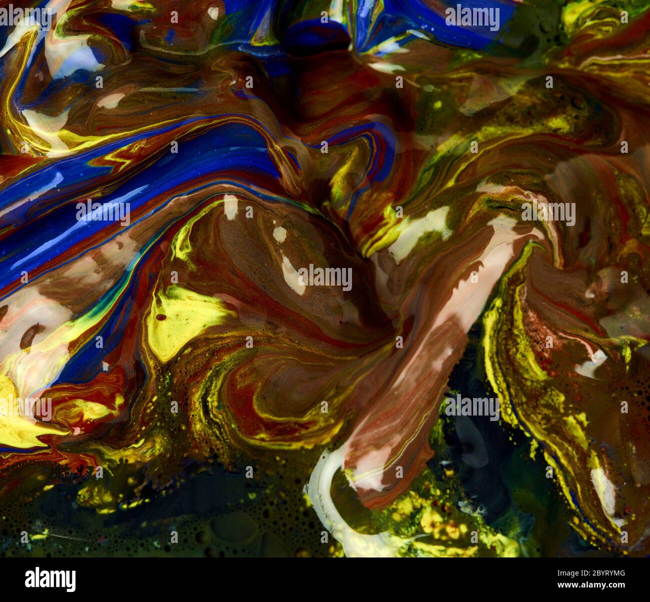 Abstract of colourful and transient paint swirls Stock Photo - Alamy